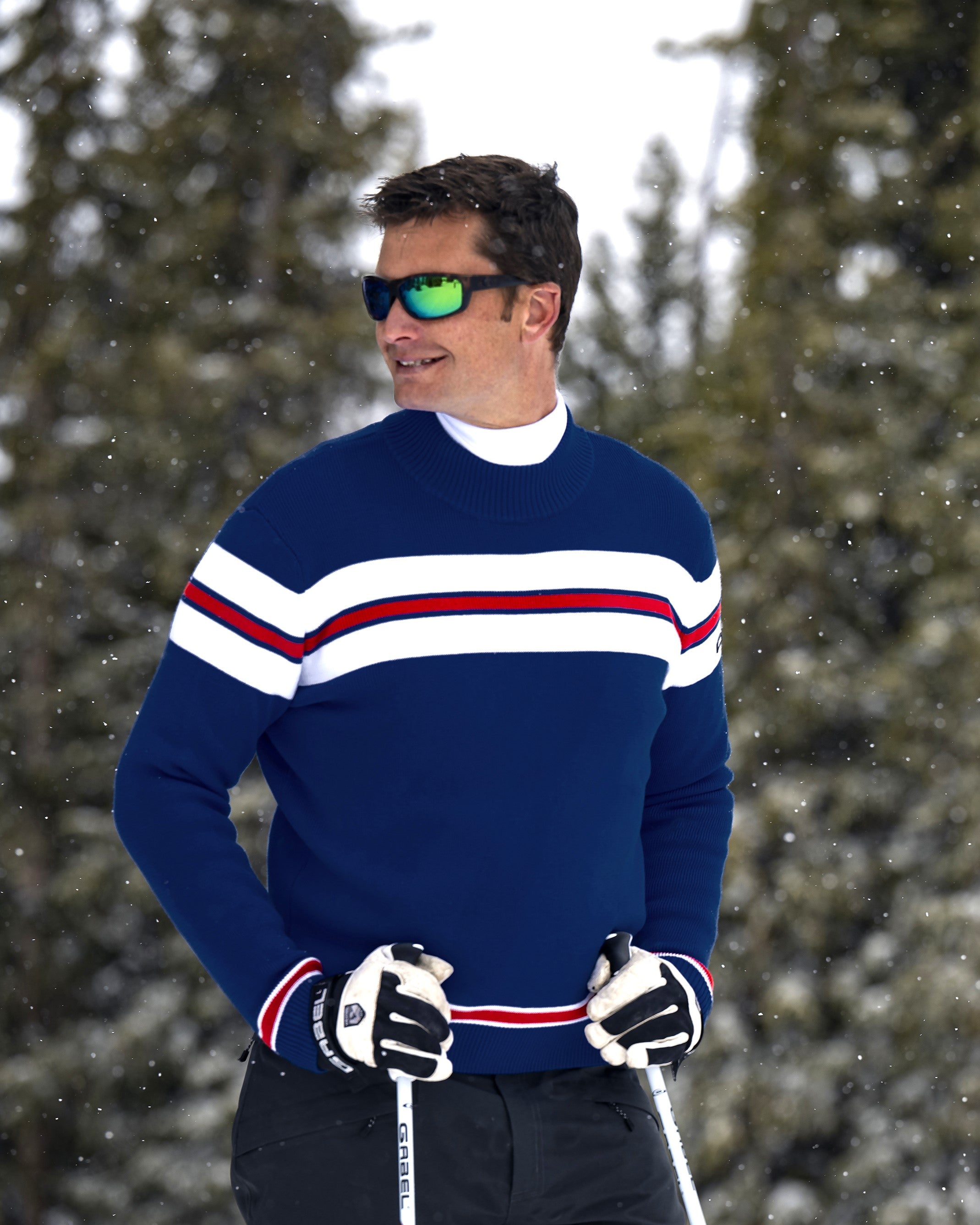 Men's Sport Jumper Ski Sweater - Navy – Delaine & Co